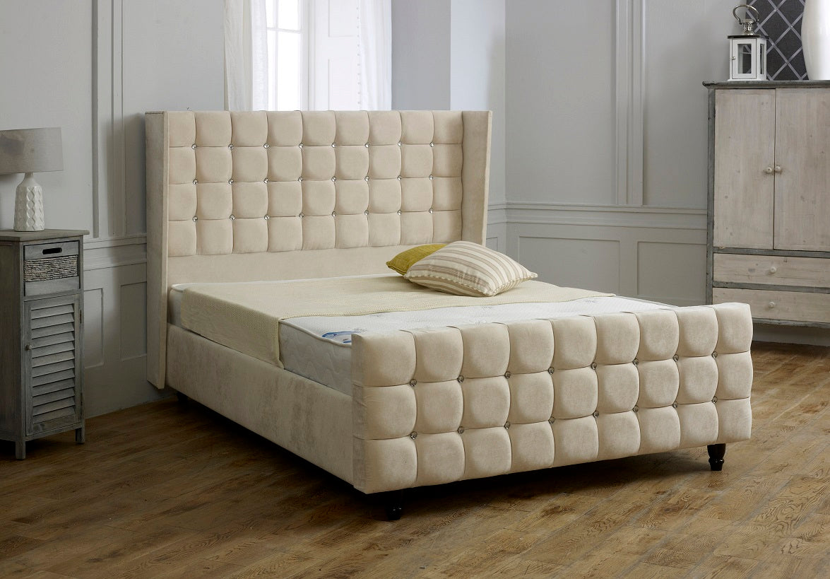 Pandora Modern Fabric Bed Frame – hughbeds